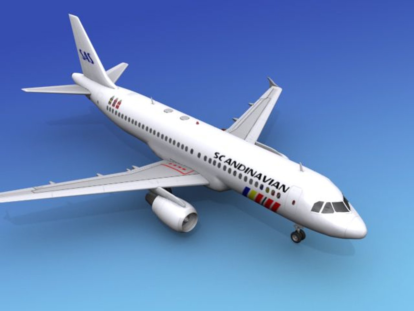 Airline Airbus Sas 3d Model