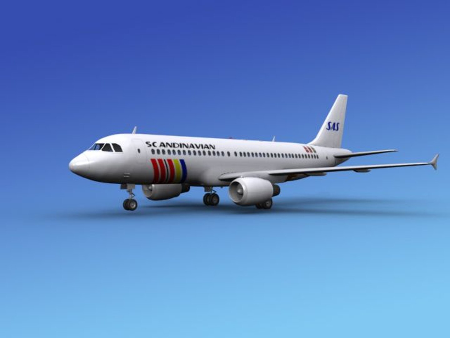 Airline Airbus Sas 3d Model