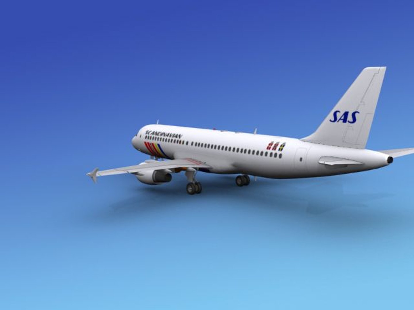 Airline Airbus Sas 3d Model