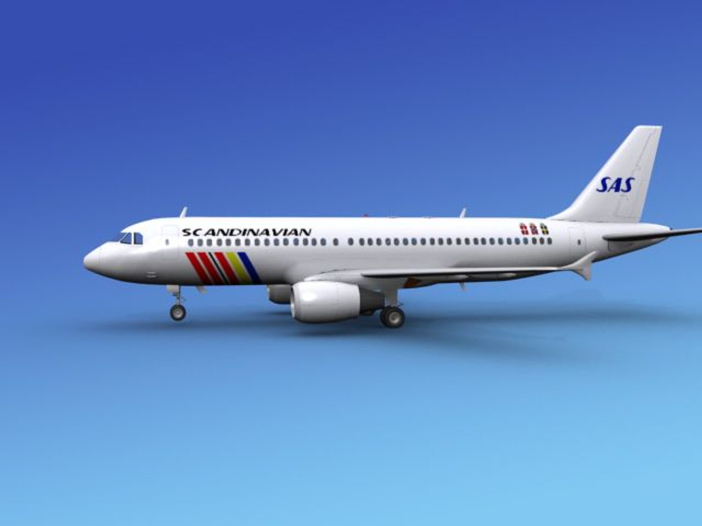 Airline Airbus Sas 3d Model
