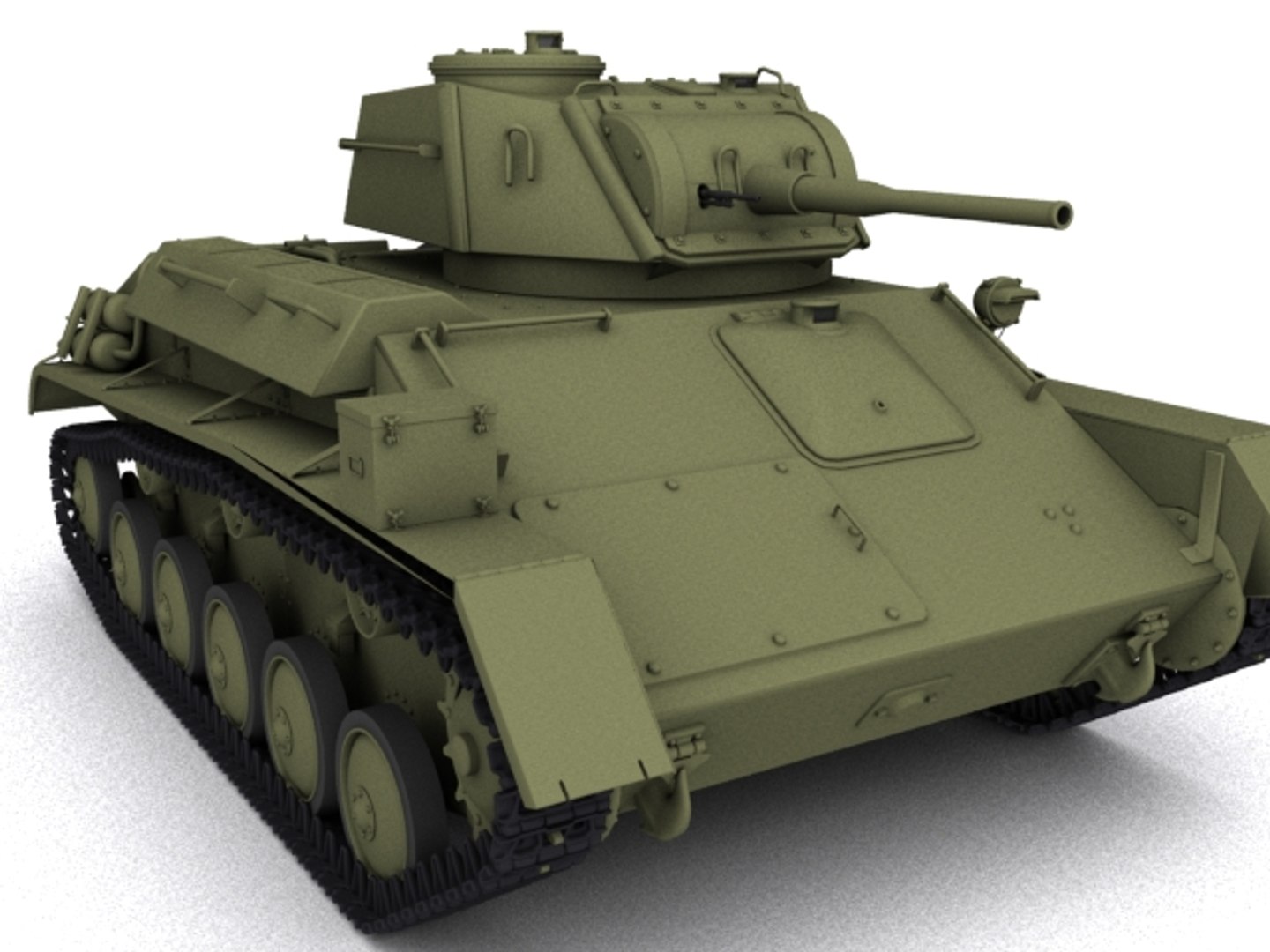 T 80 Tank 3d Model