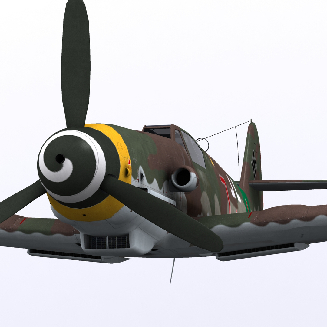 german fighter bf-109s defence 3d max