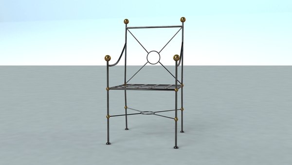 3D iron chair model - TurboSquid 1609183