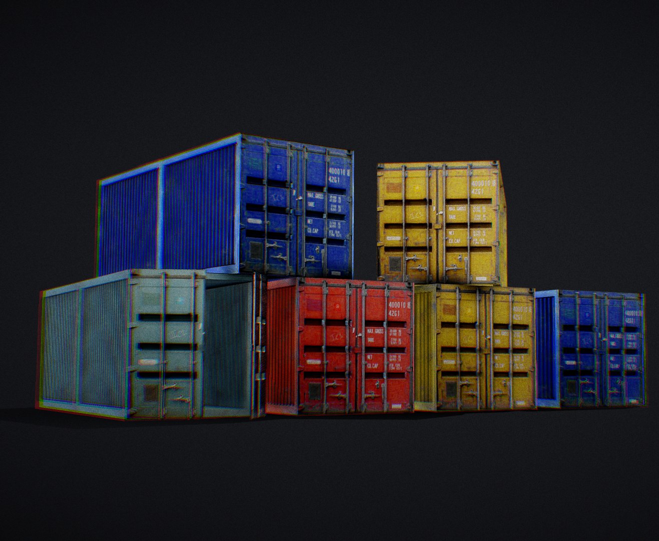 Shipping Containers Pack 3D Model - TurboSquid 1887058