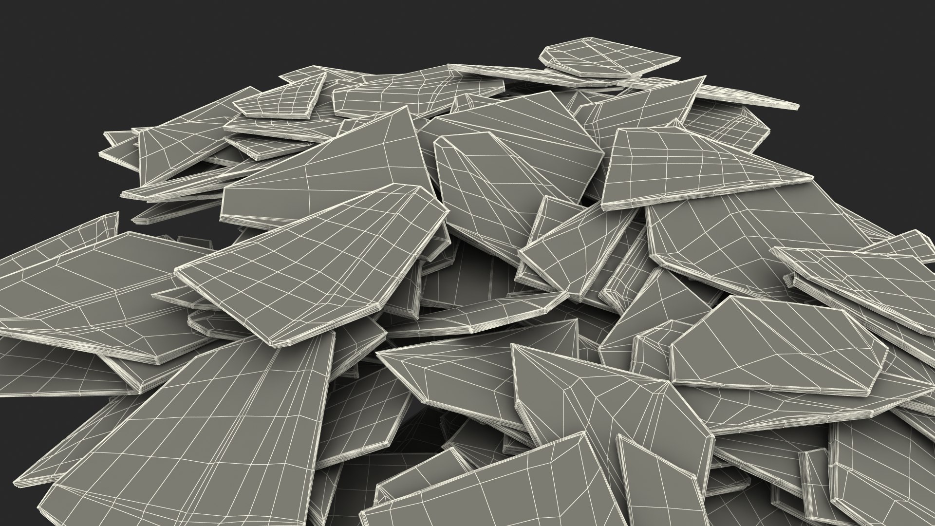 Broken glass heap model - TurboSquid 1448730
