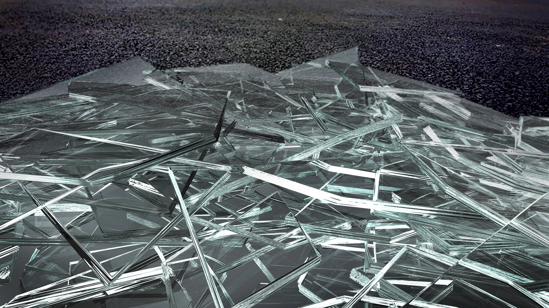 Broken glass heap model - TurboSquid 1448730