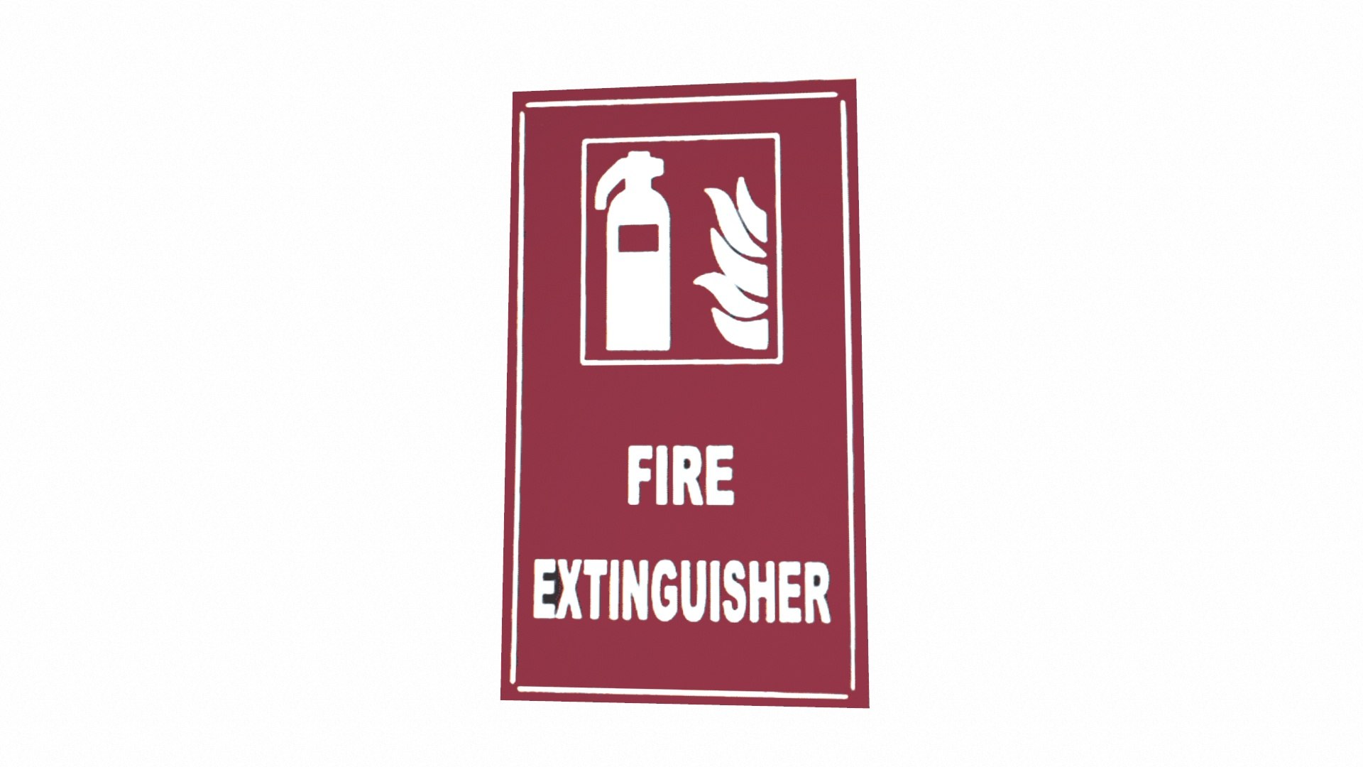 Fire Extinguisher Sticker 3D - TurboSquid 2328797