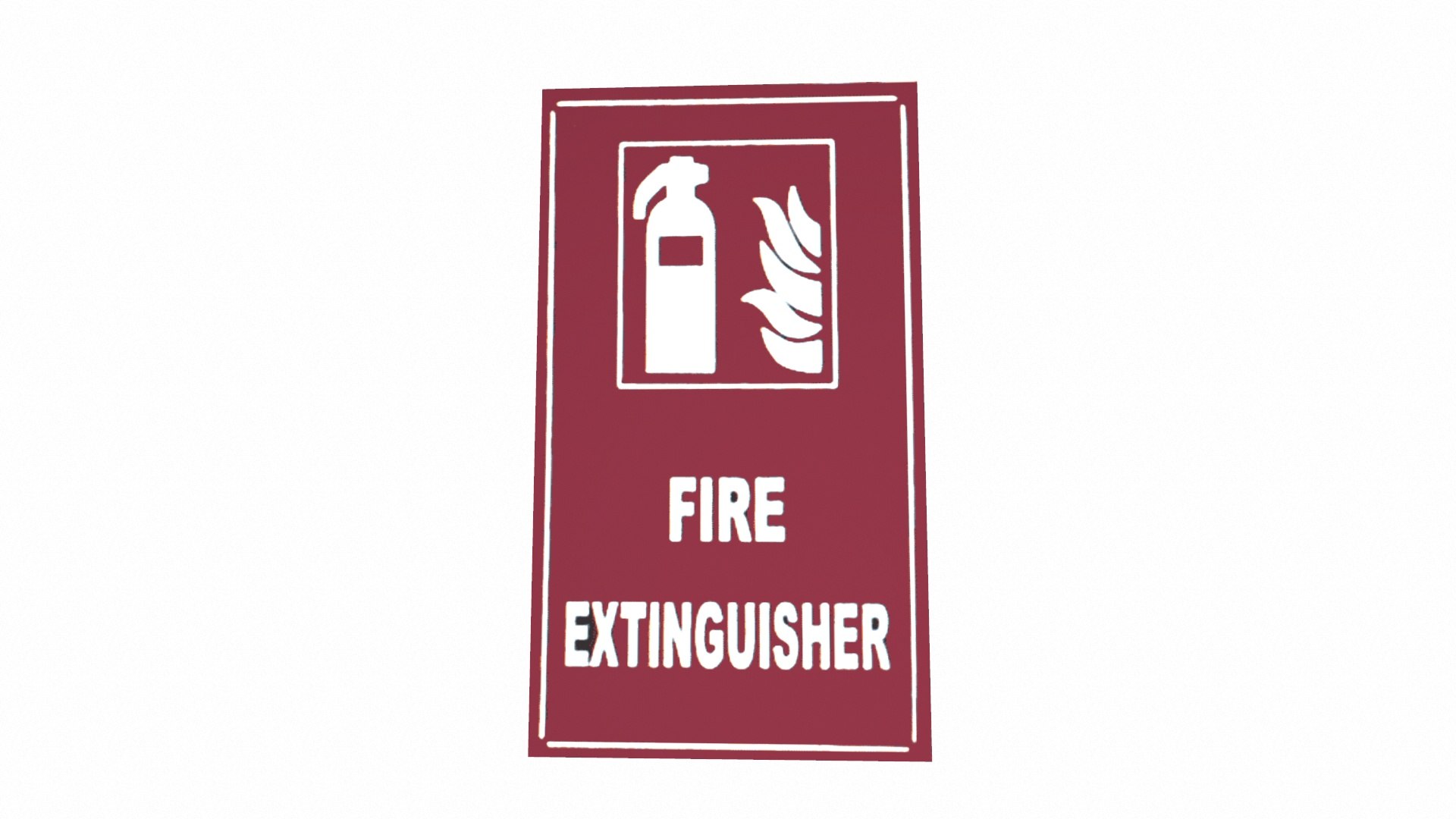 Fire Extinguisher Sticker 3D - TurboSquid 2328797