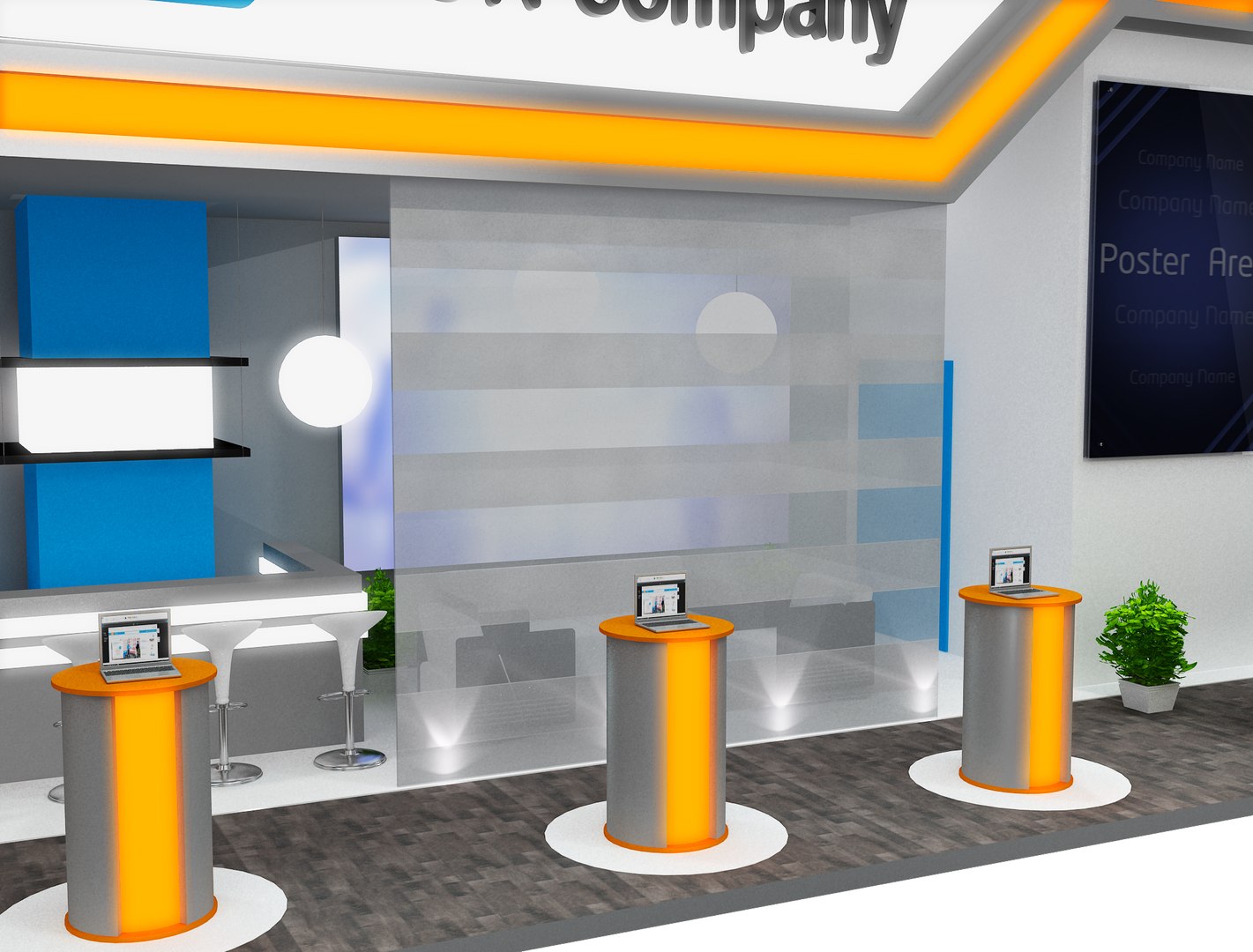 3D Booth Exhibition Stand A598a - TurboSquid 1777016
