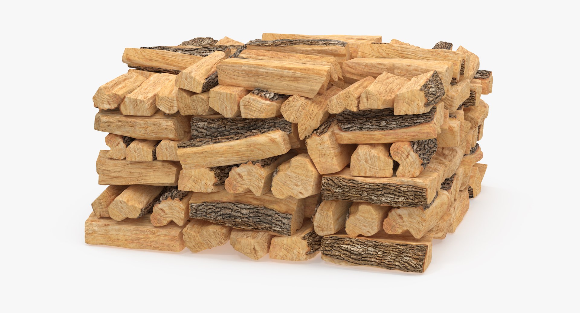3d model of large firewood stack
