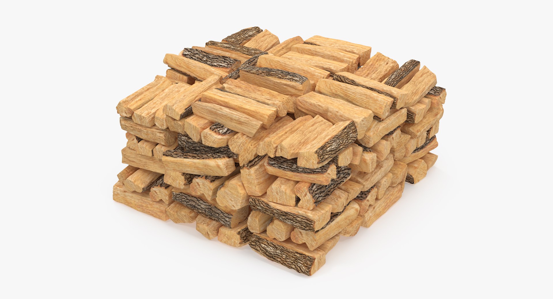 3d model of large firewood stack