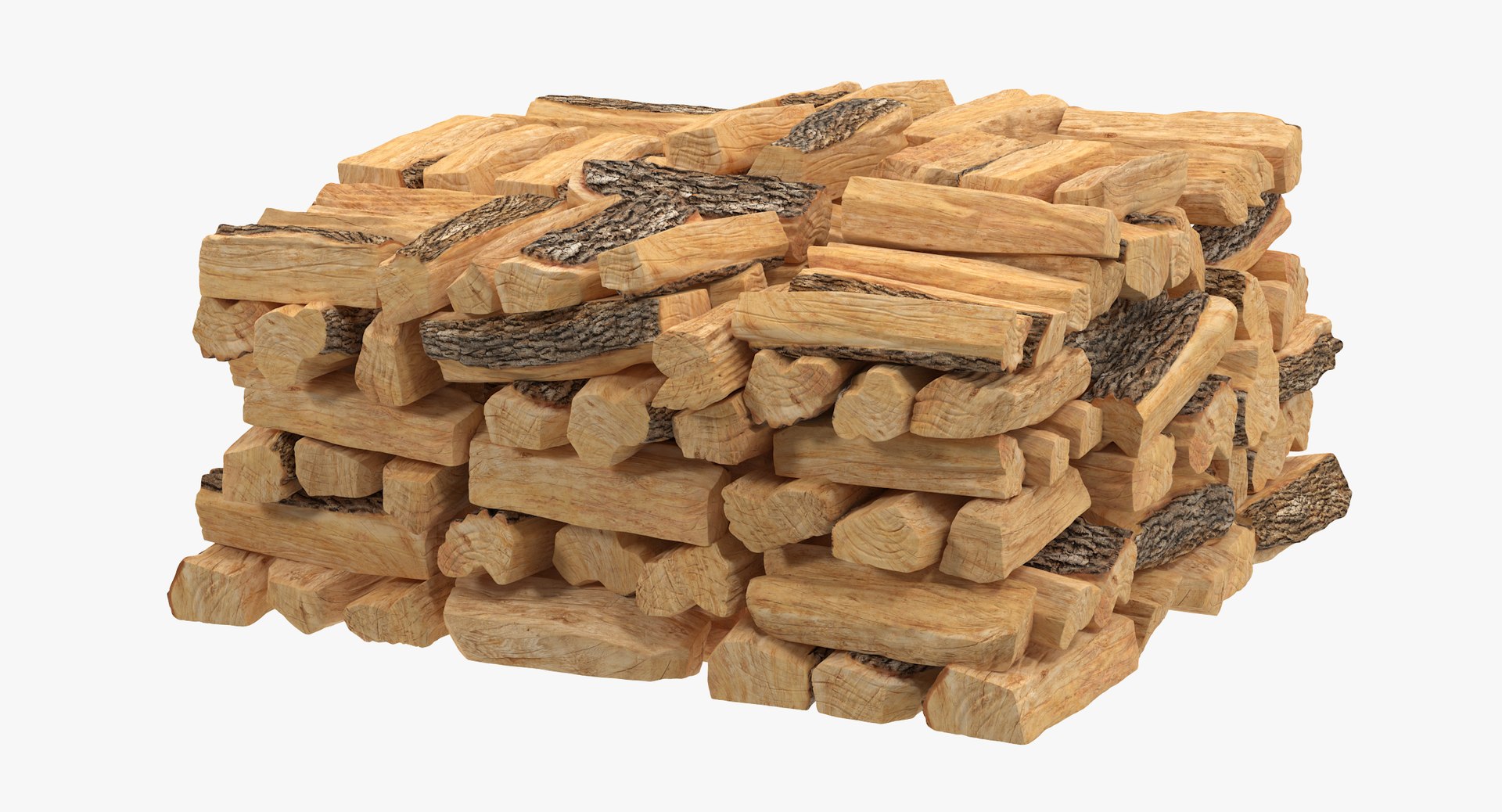 3d model of large firewood stack