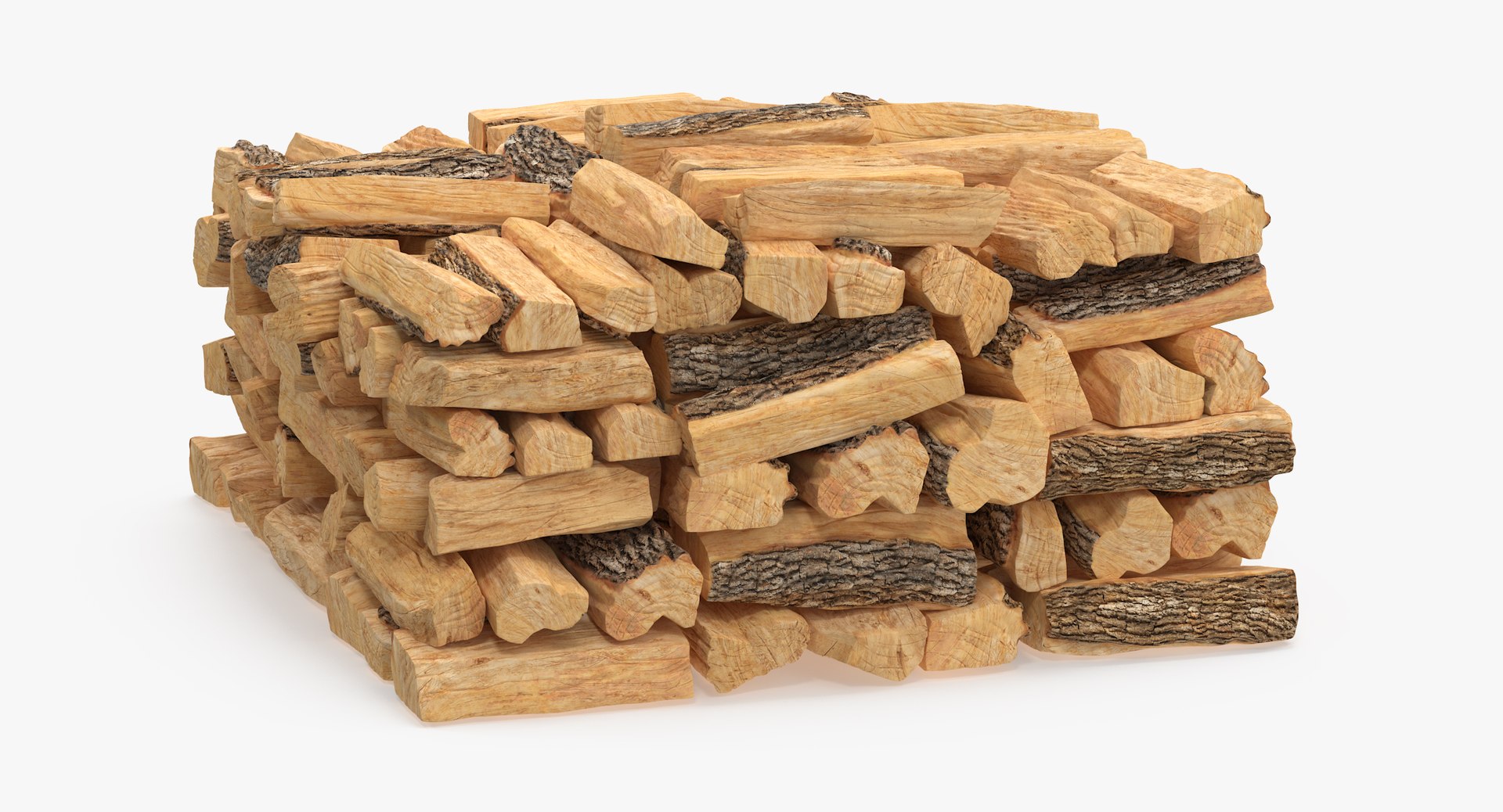 3d model of large firewood stack