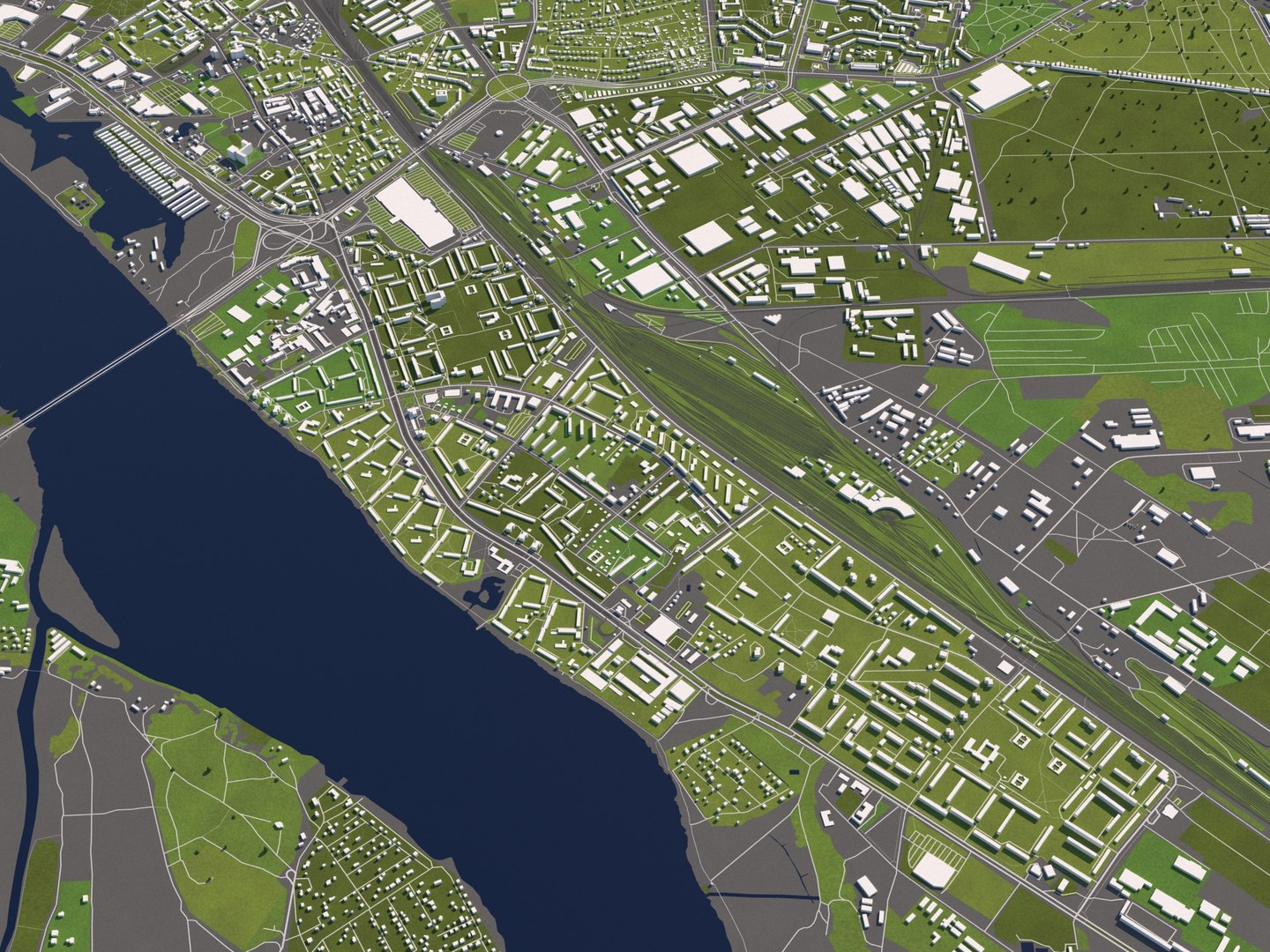 Buildings Houses Maps 3D Model - TurboSquid 1553353