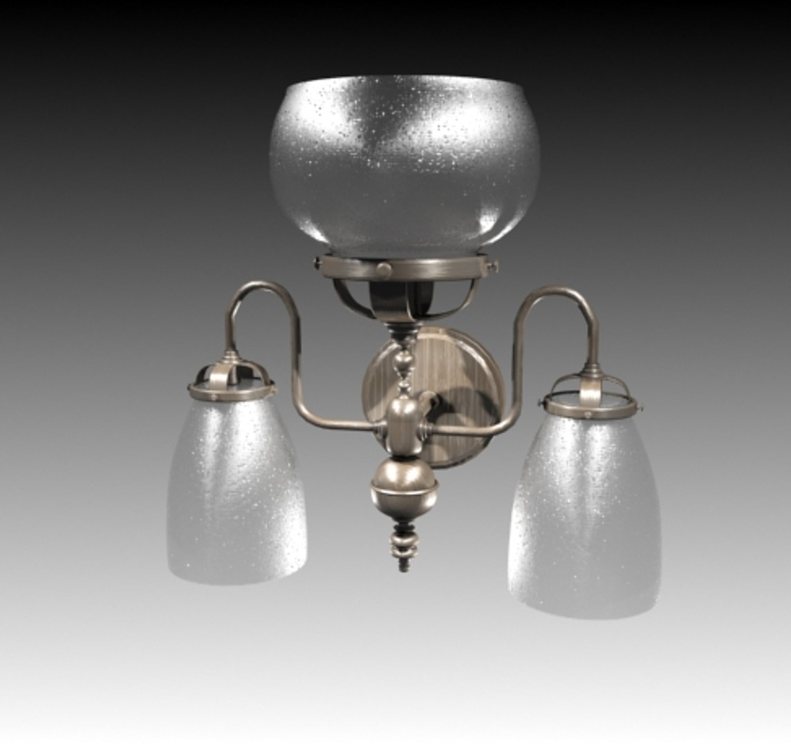 3d Model Of Victorian Wall Lamp