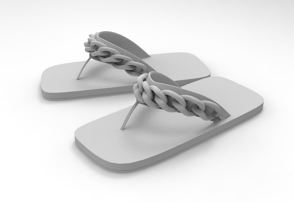 3D Chain Link Thong Sandals - TurboSquid 1964589