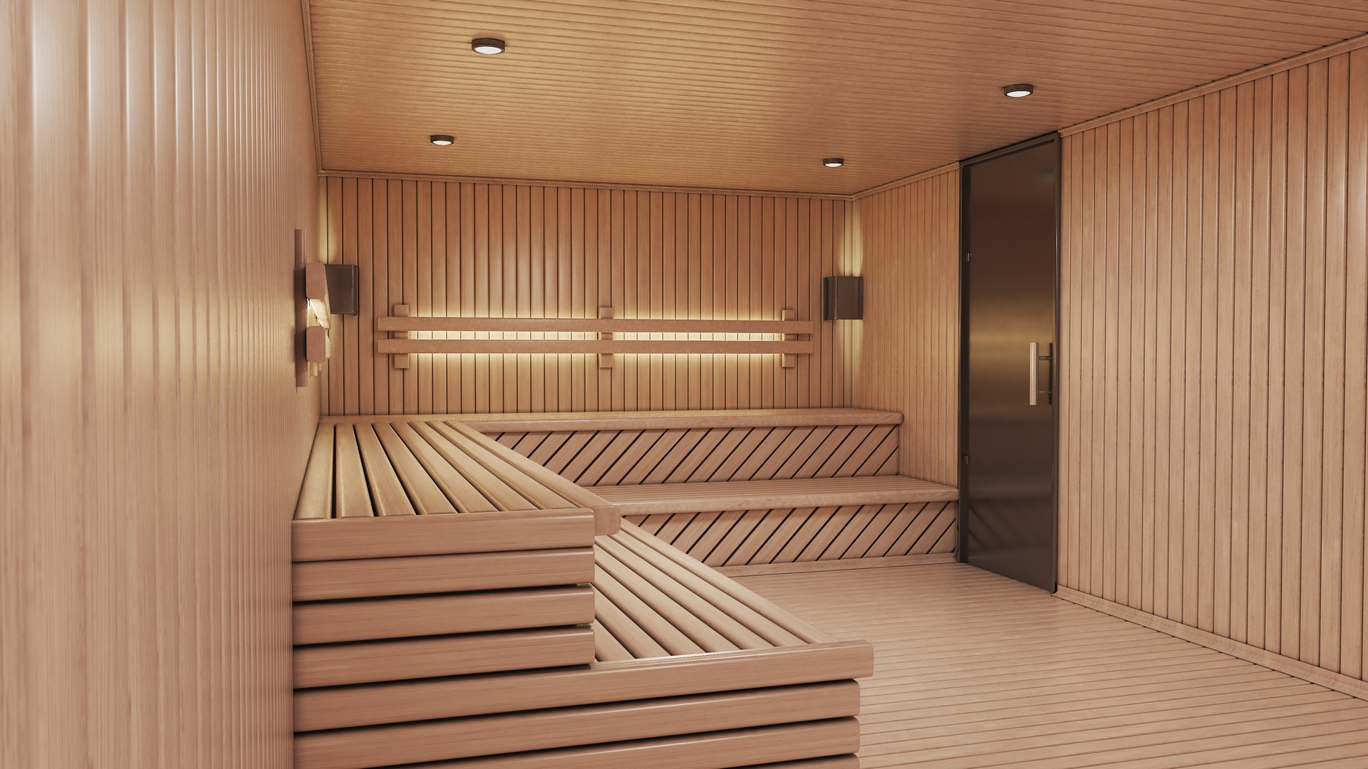 Sauna Room Model - TurboSquid 2213711