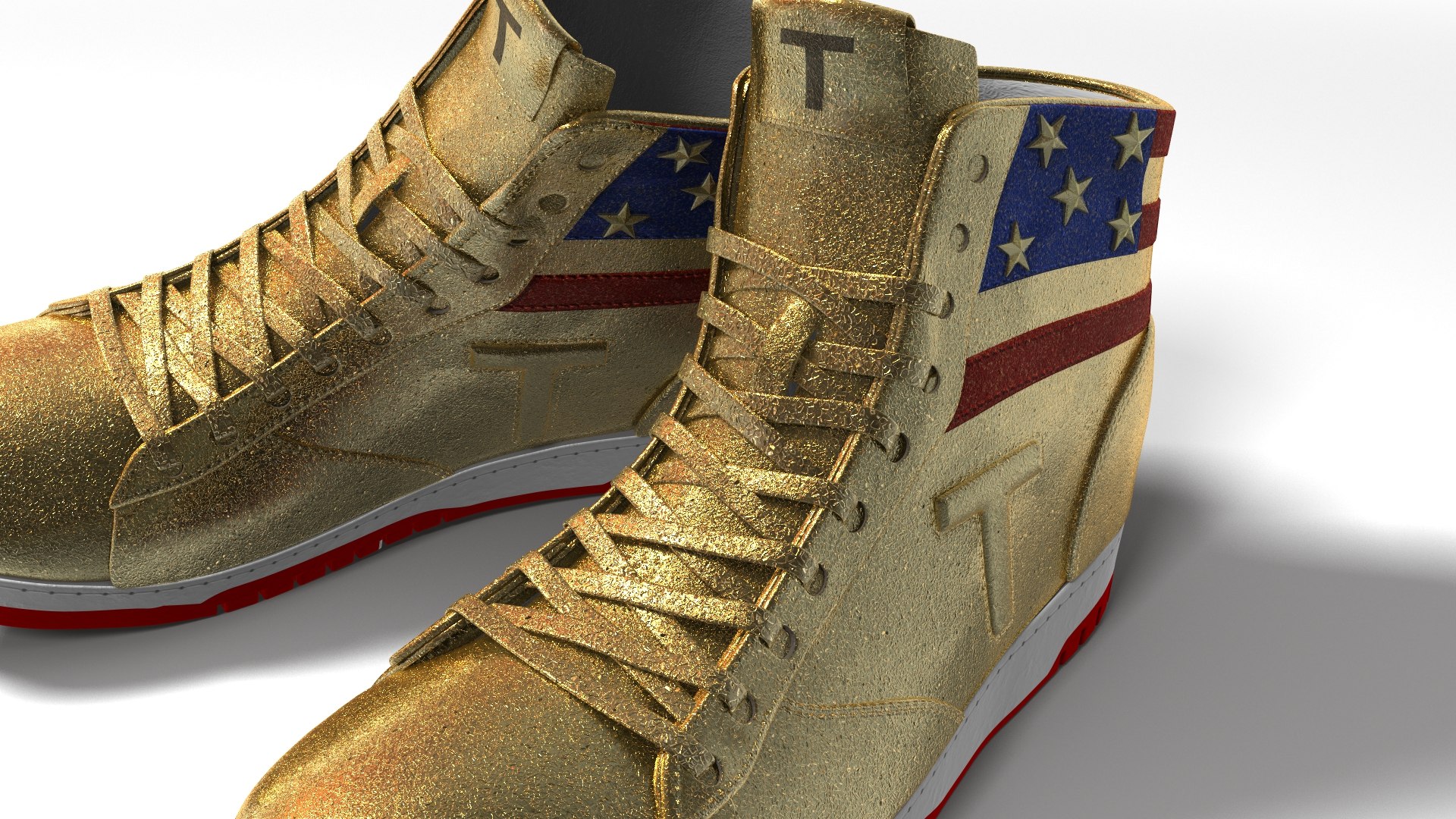 Trump Never Surrender High-top Sneaker 3D - TurboSquid 2192515