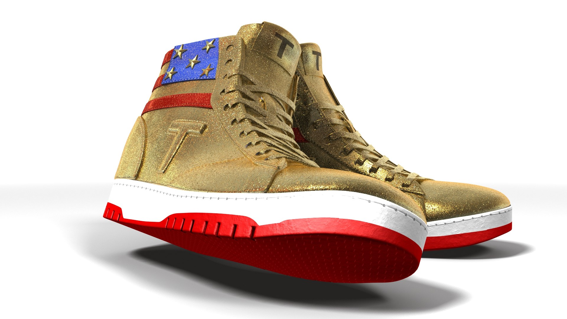 Trump Never Surrender High-top Sneaker 3D - TurboSquid 2192515