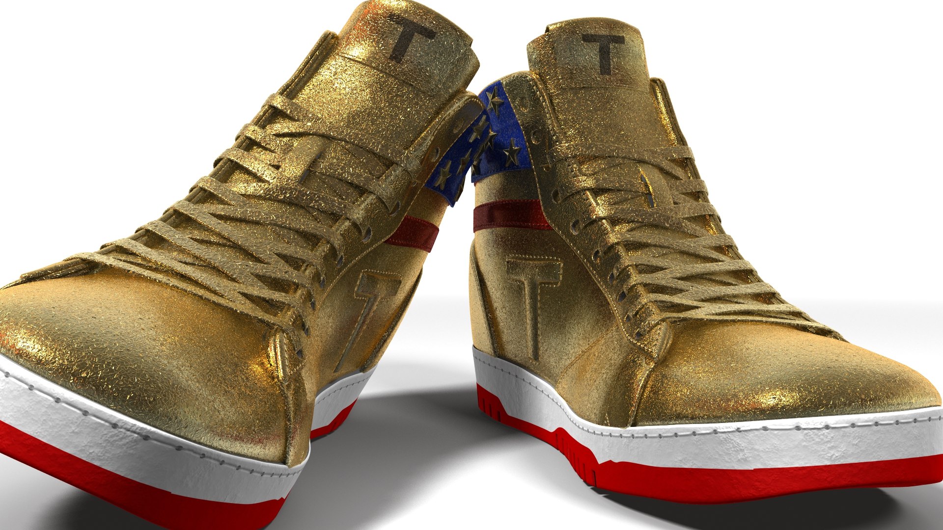 Trump Never Surrender High-top Sneaker 3D - TurboSquid 2192515