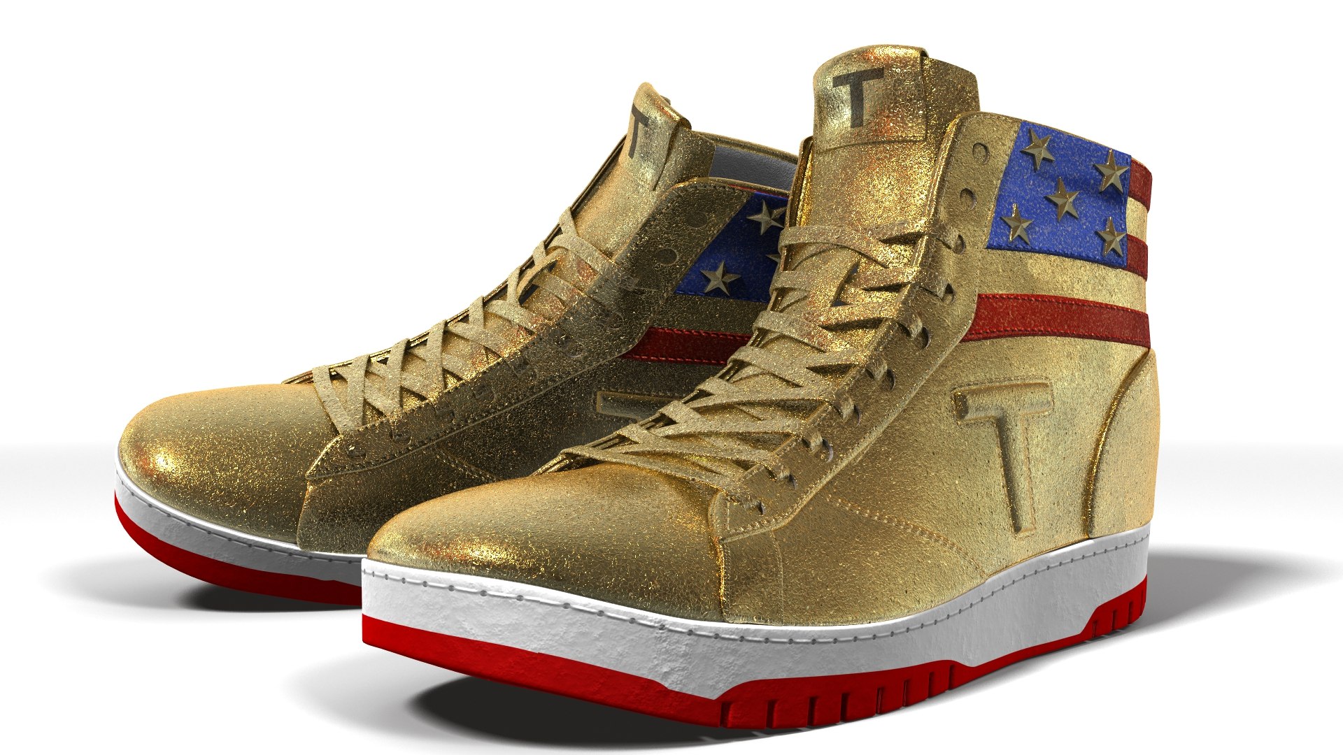 Trump Never Surrender High-top Sneaker 3D - TurboSquid 2192515