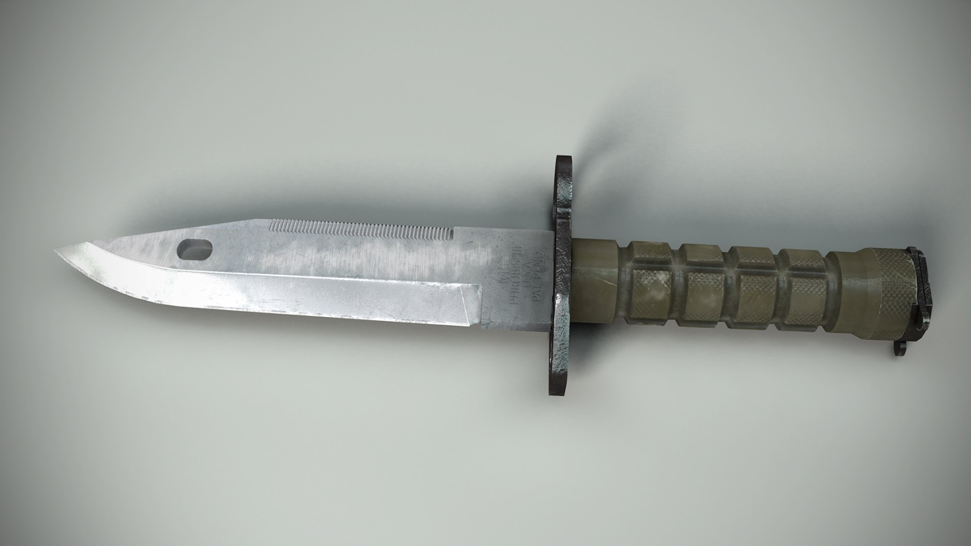 3d model m9 combat knife