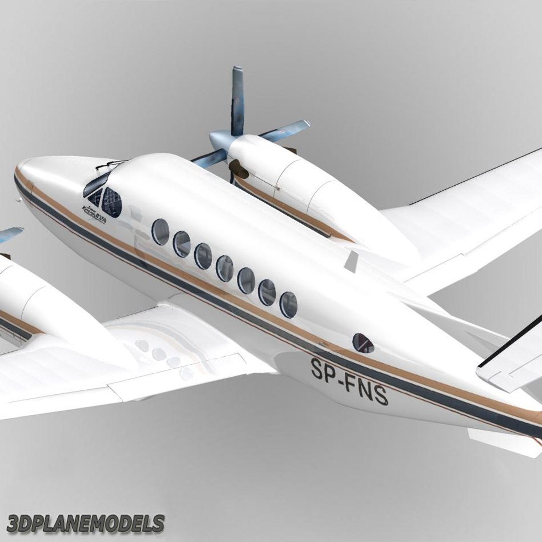 3d Beechcraft Super King Air Model