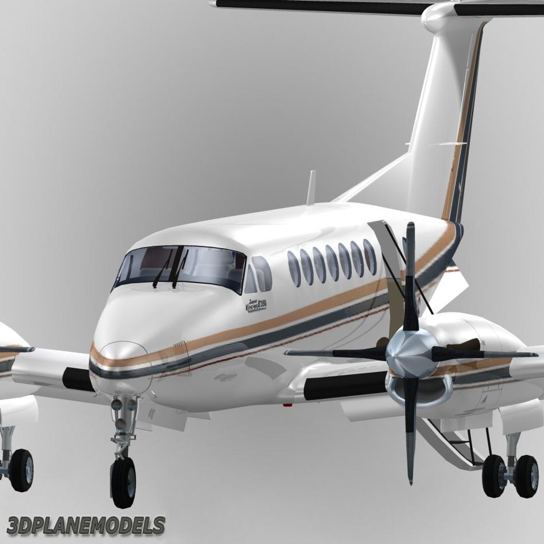 3d Beechcraft Super King Air Model