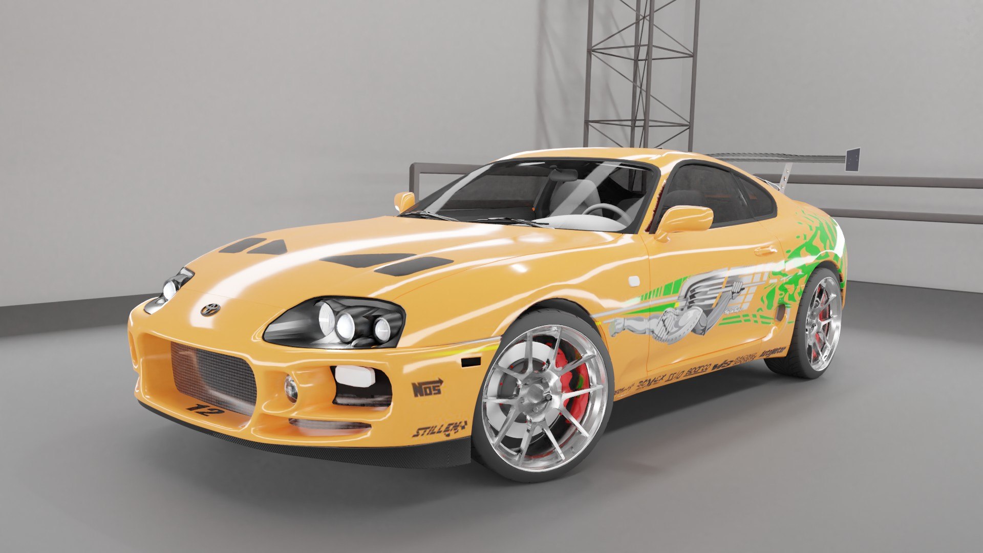 3D Toyota Supra Mk4 MID POLY Model - TurboSquid 2391495