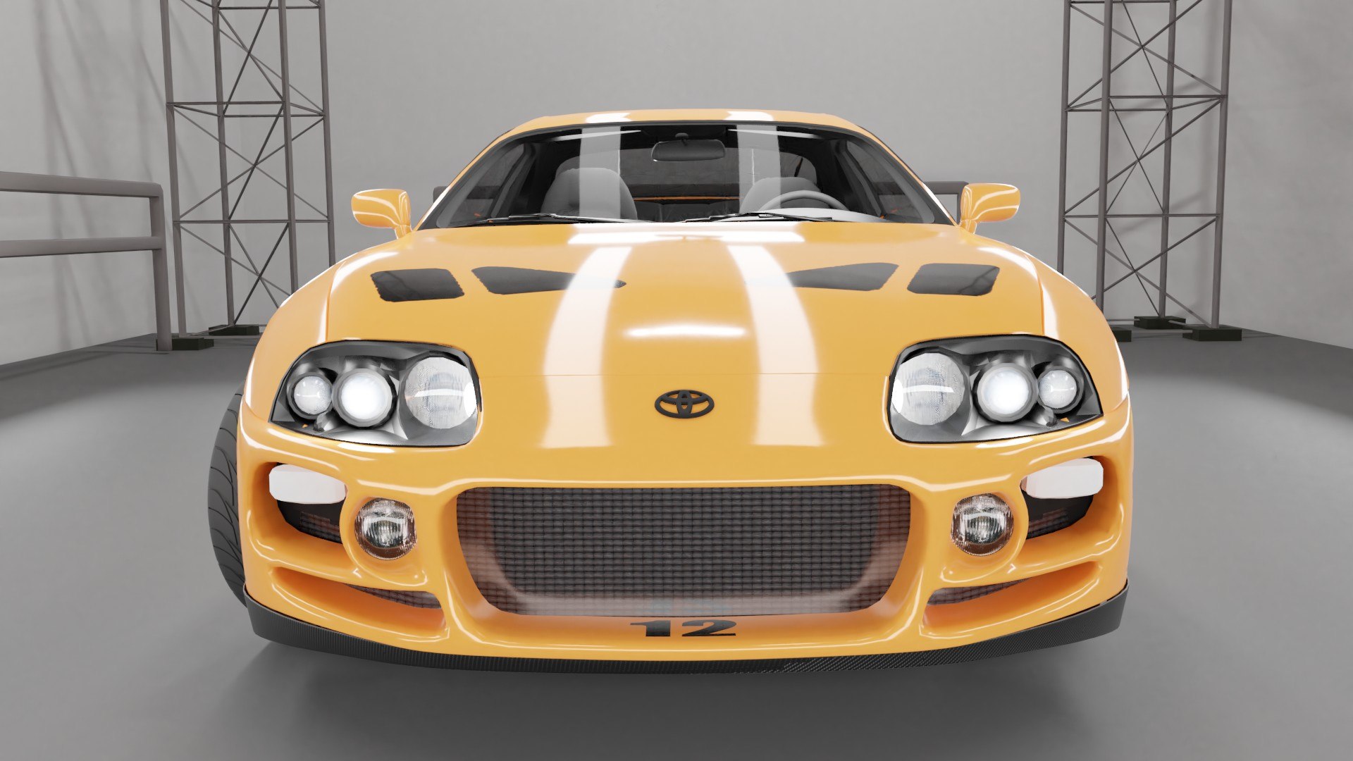3D Toyota Supra Mk4 MID POLY Model - TurboSquid 2391495