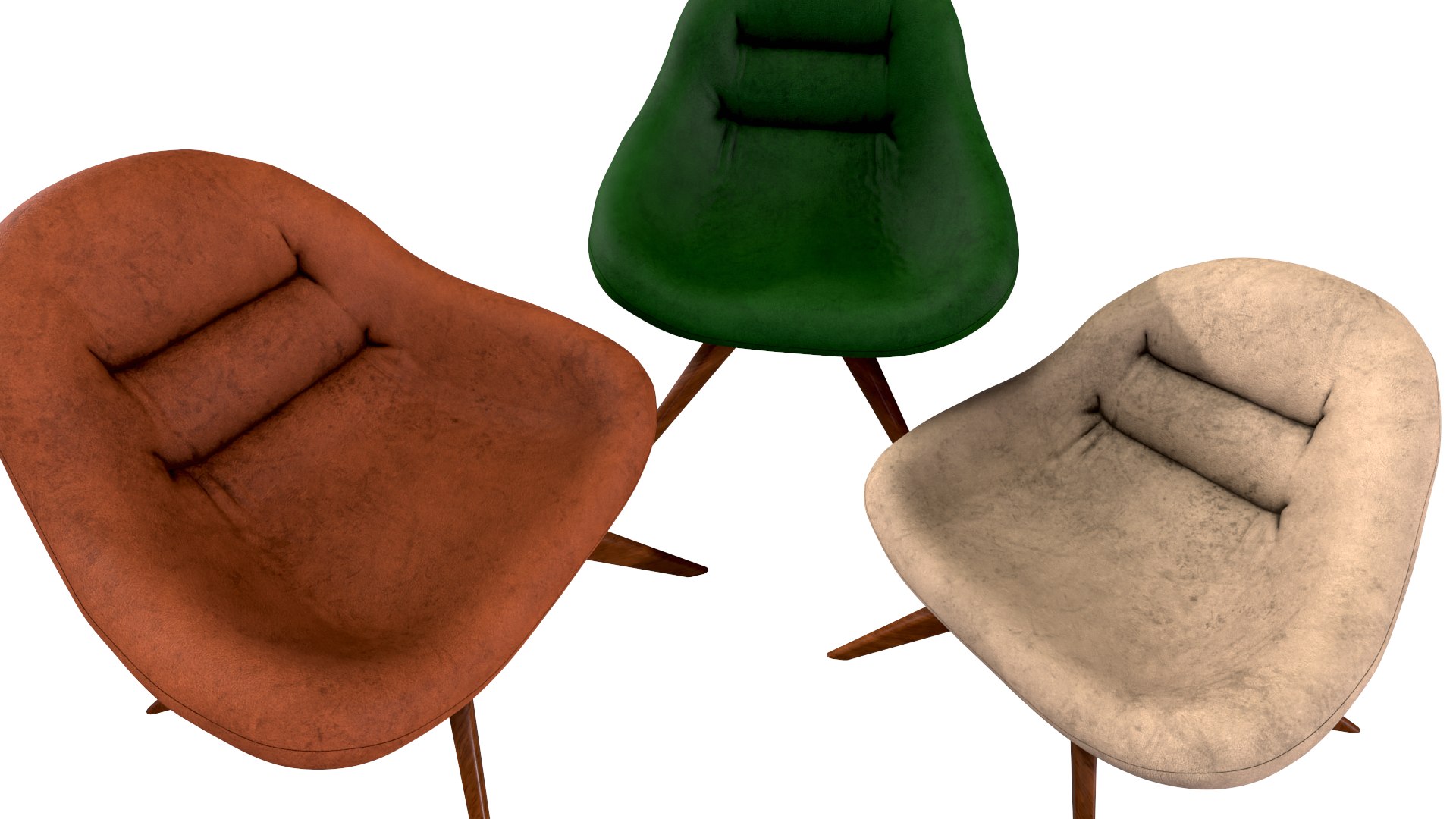 3D Lounge Chair Puff Model - TurboSquid 1953323