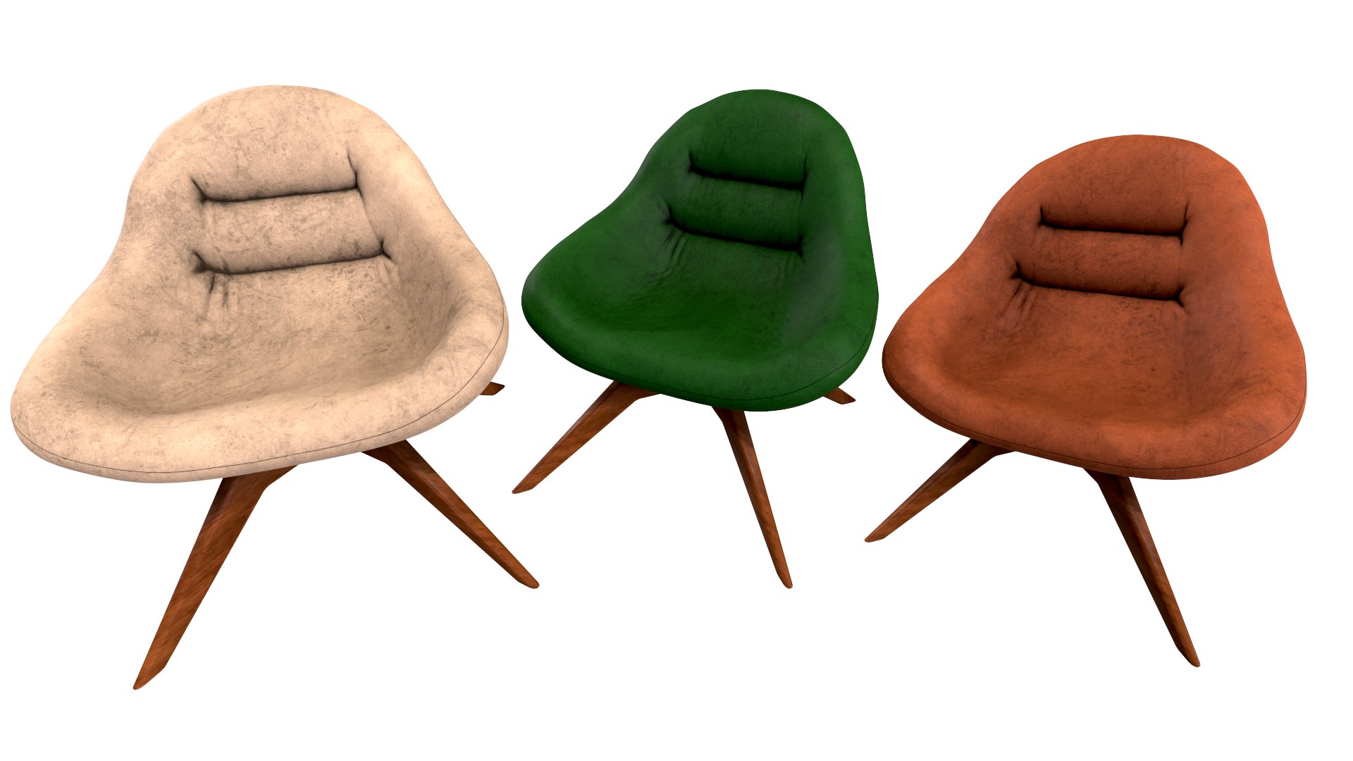 3D Lounge Chair Puff Model - TurboSquid 1953323