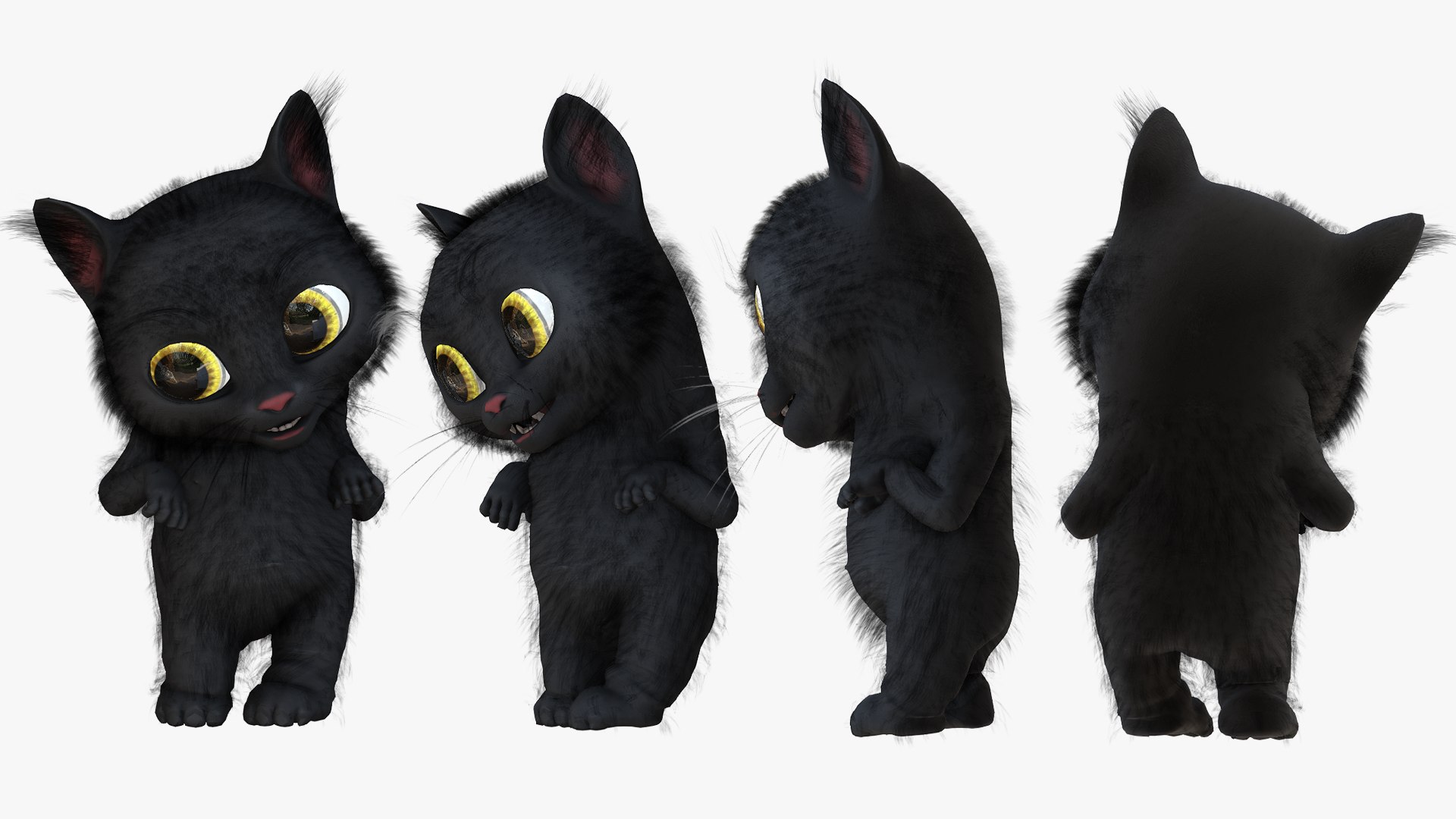 3D Humanoid Rigged Cat Character With Blendshapes - TurboSquid 1733233
