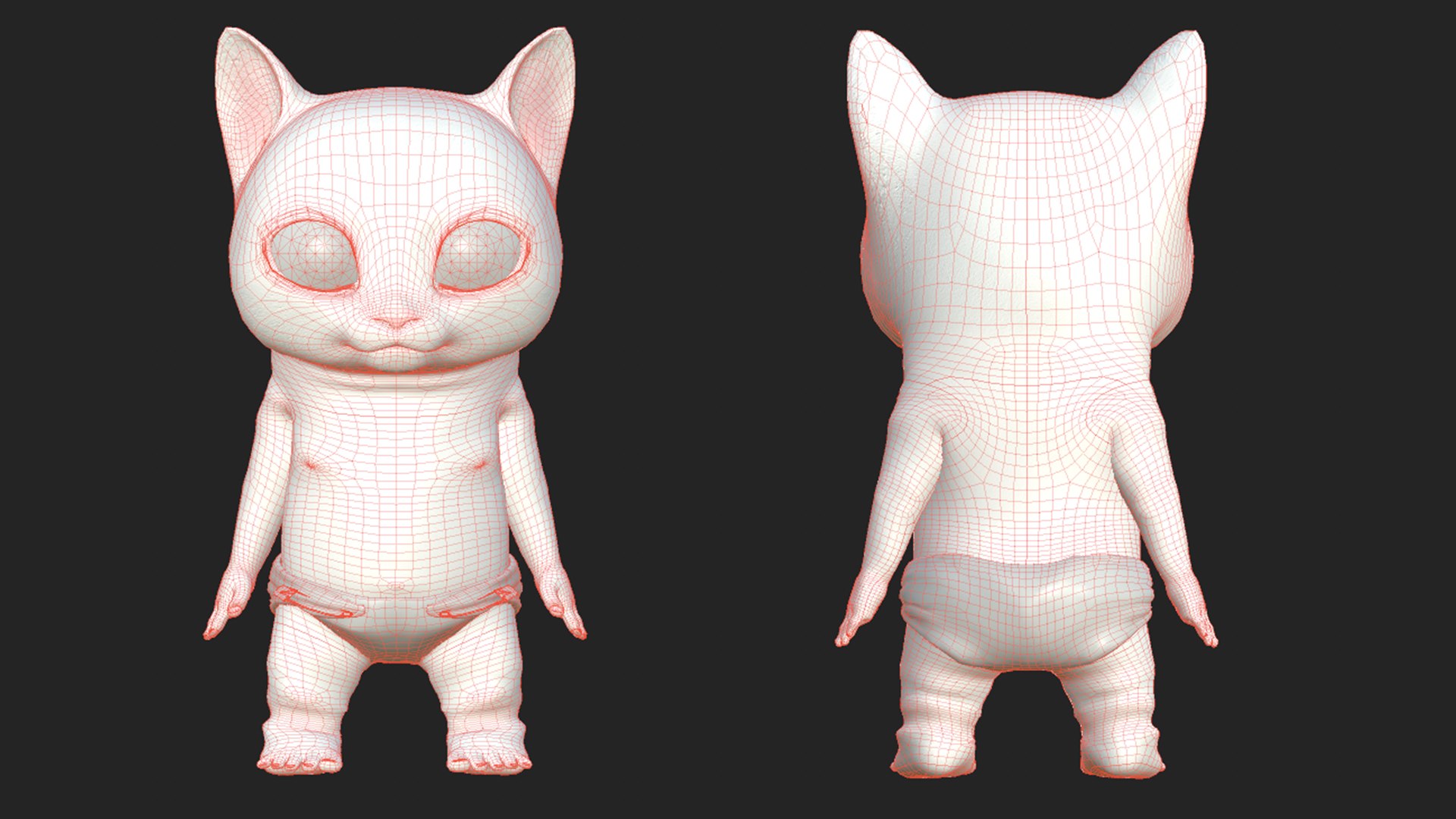 3D Humanoid Rigged Cat Character With Blendshapes - TurboSquid 1733233
