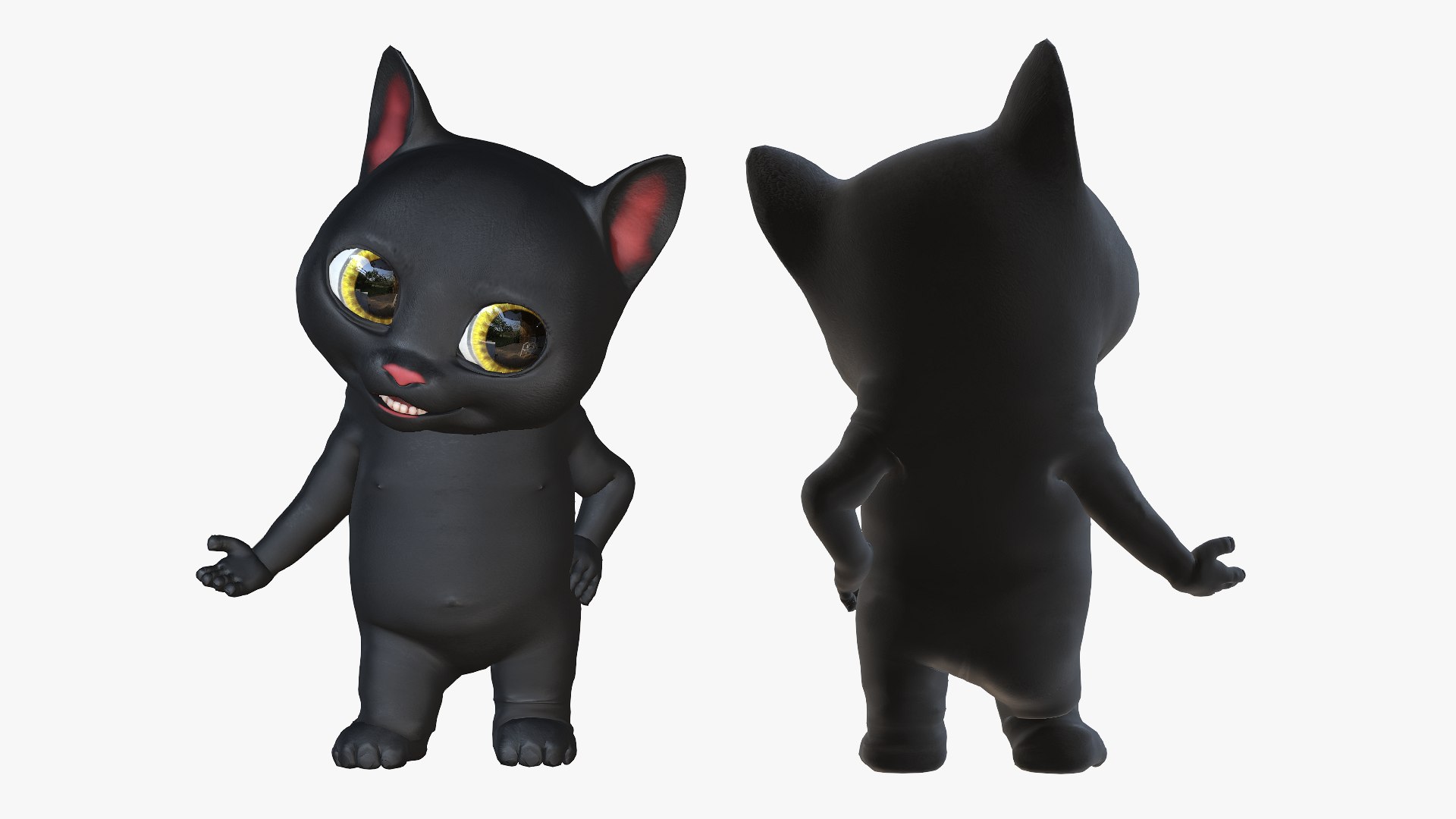 3D Humanoid Rigged Cat Character With Blendshapes - TurboSquid 1733233