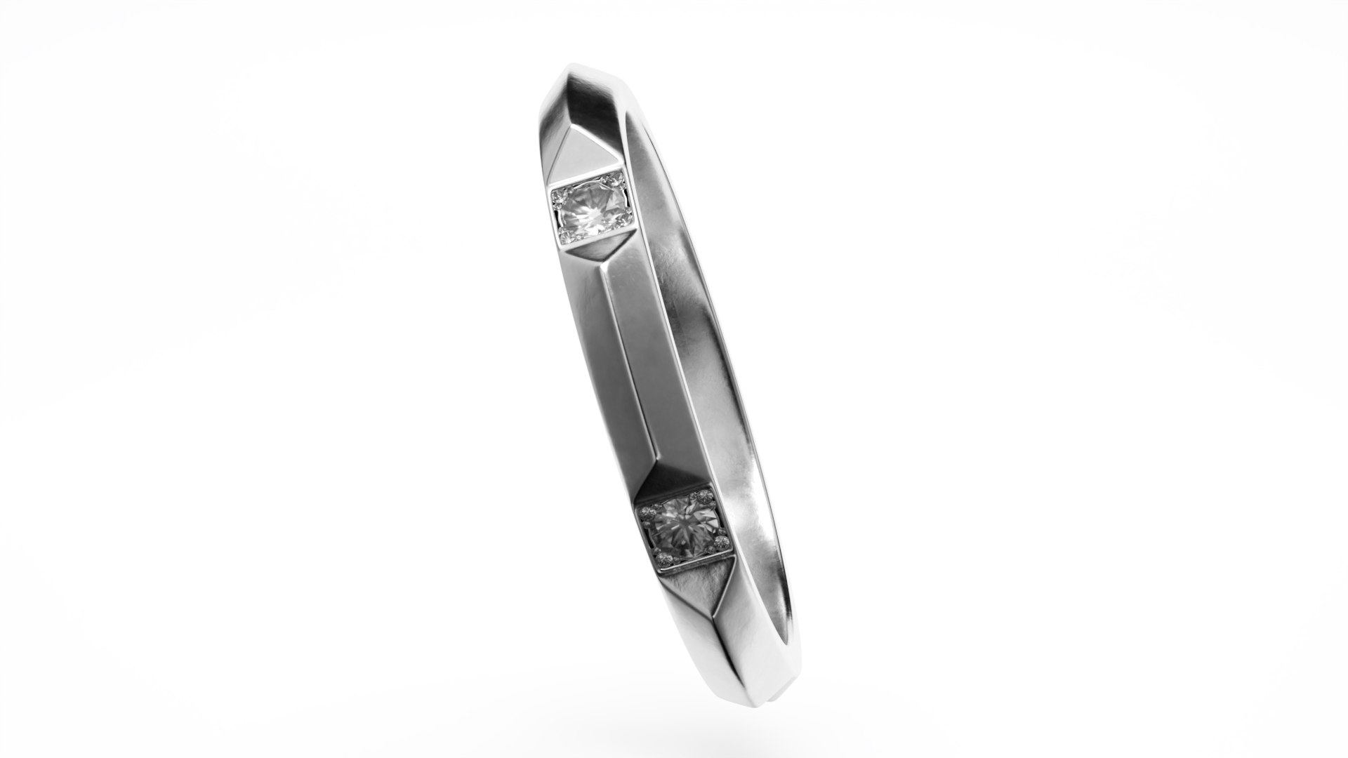 3D Band Ring with Diamonds - TurboSquid 1839890