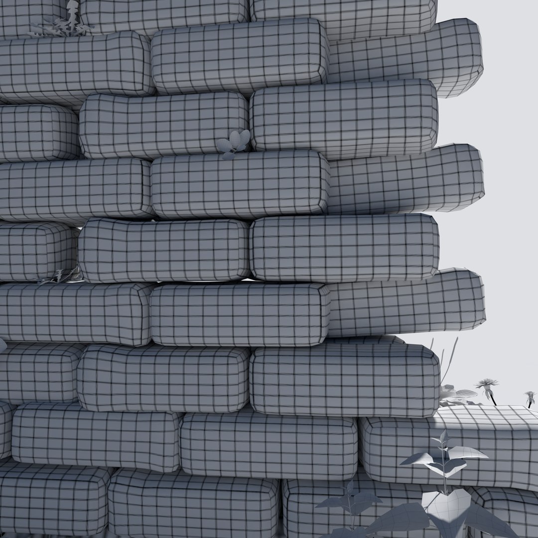 Overgrown Wall 3D Model - TurboSquid 1367746