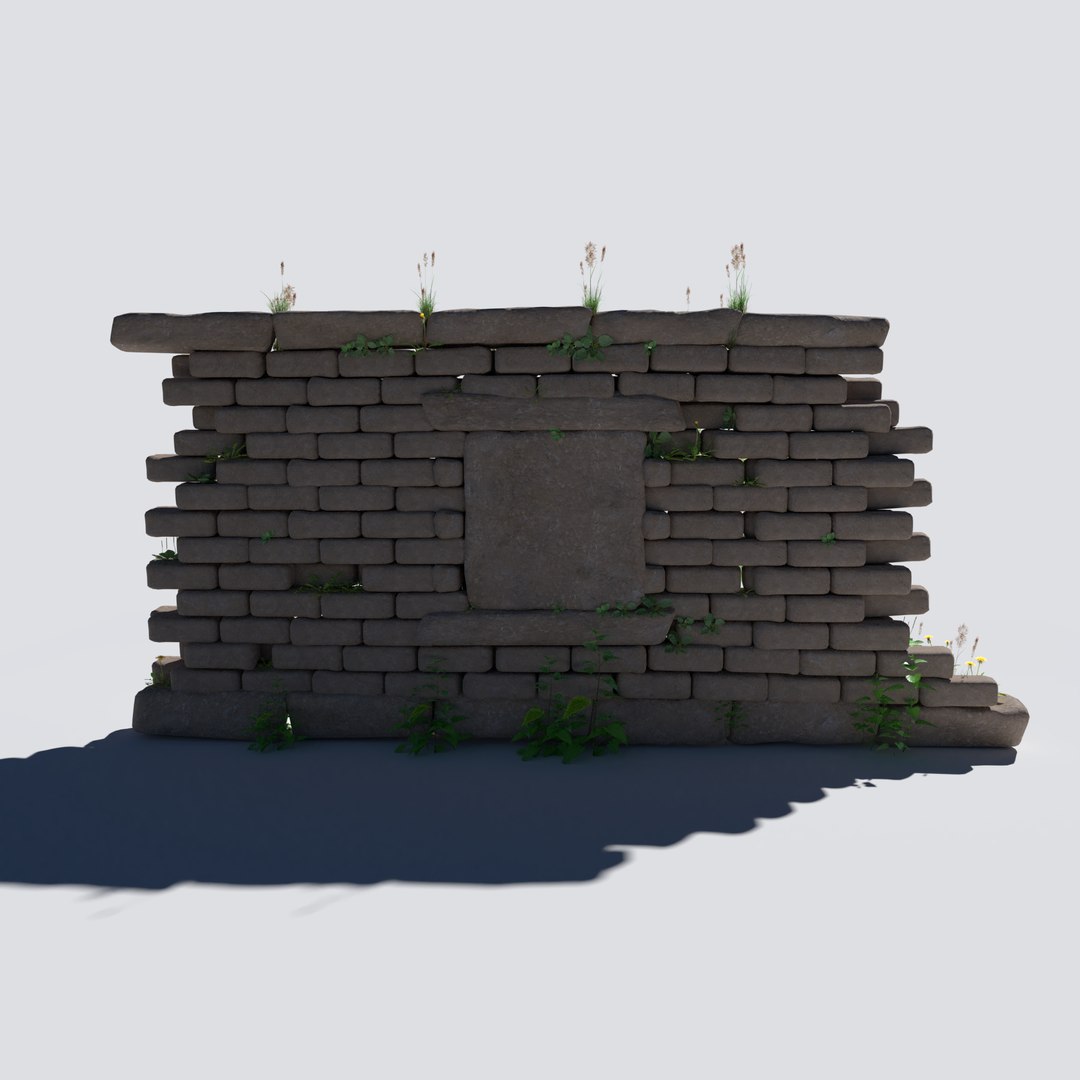 Overgrown Wall 3D Model - TurboSquid 1367746