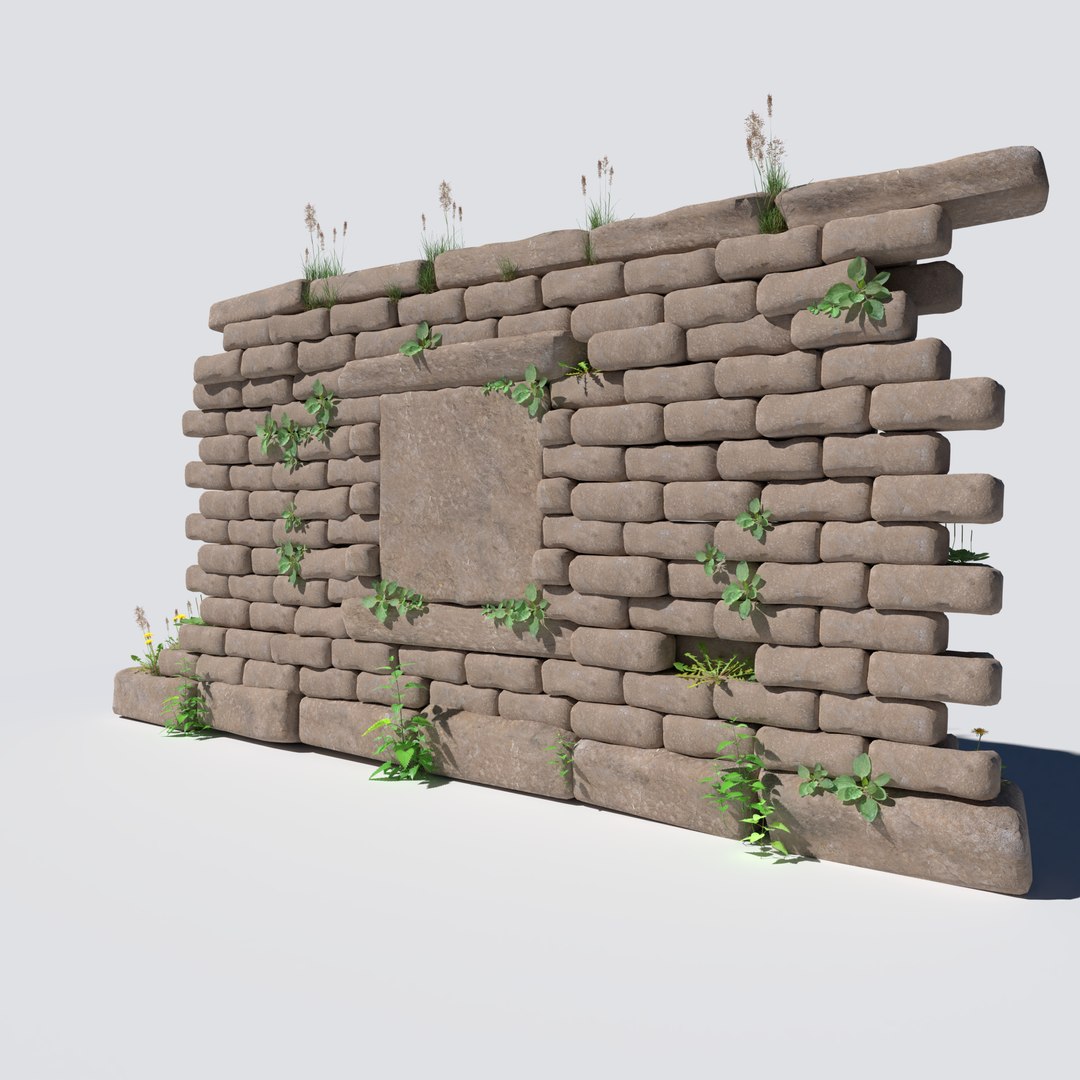Overgrown Wall 3D Model - TurboSquid 1367746