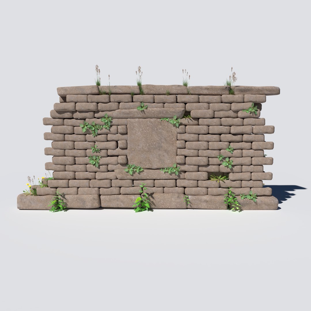 Overgrown Wall 3D Model - TurboSquid 1367746