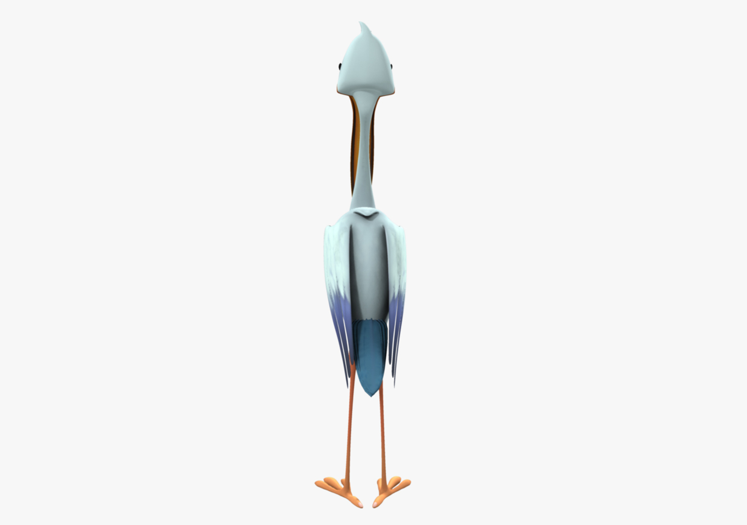 3d stork cartoon model
