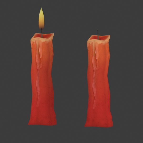 candle 3d obj