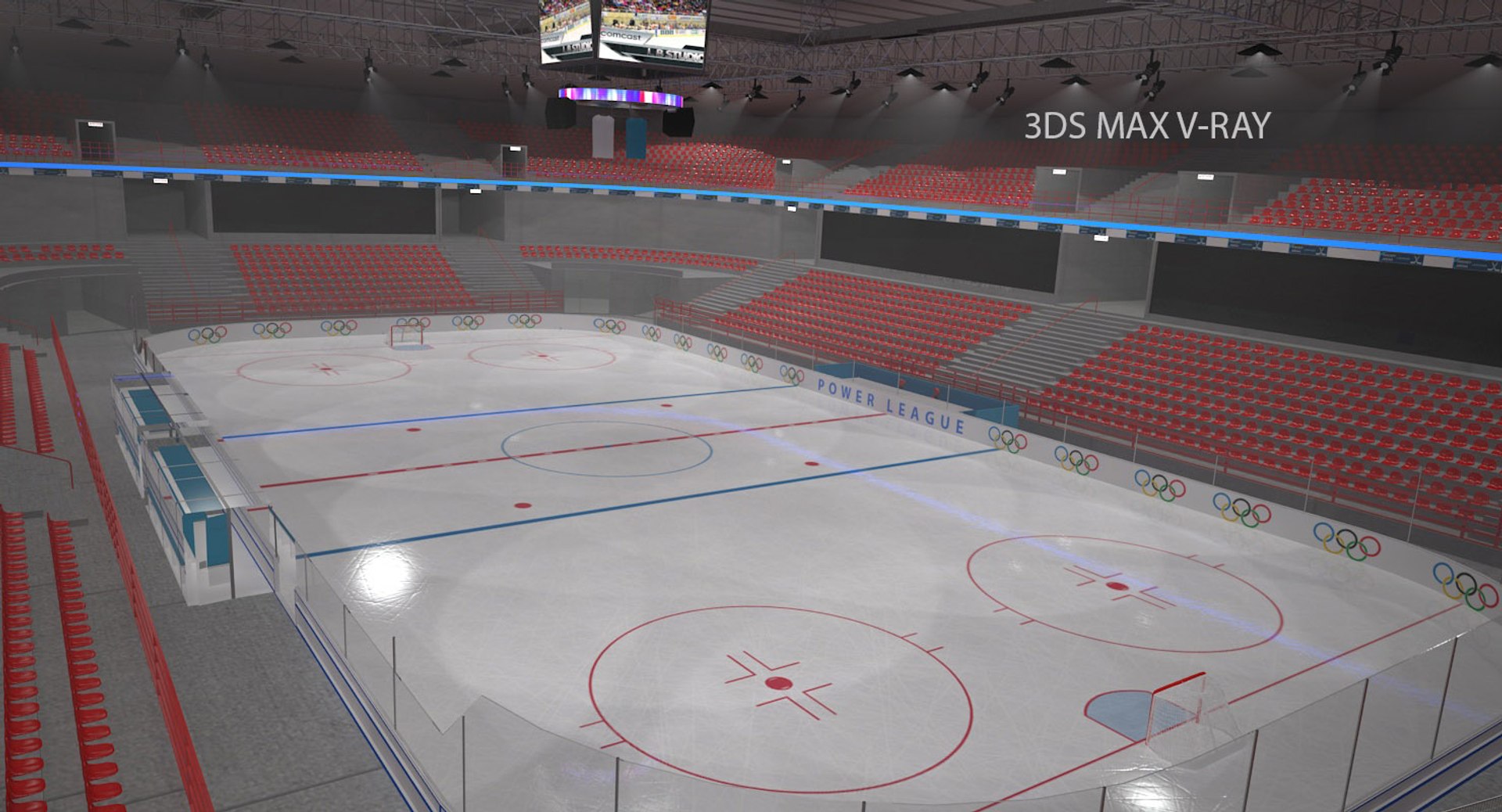 3D Hockey Rink Model - TurboSquid 1270917