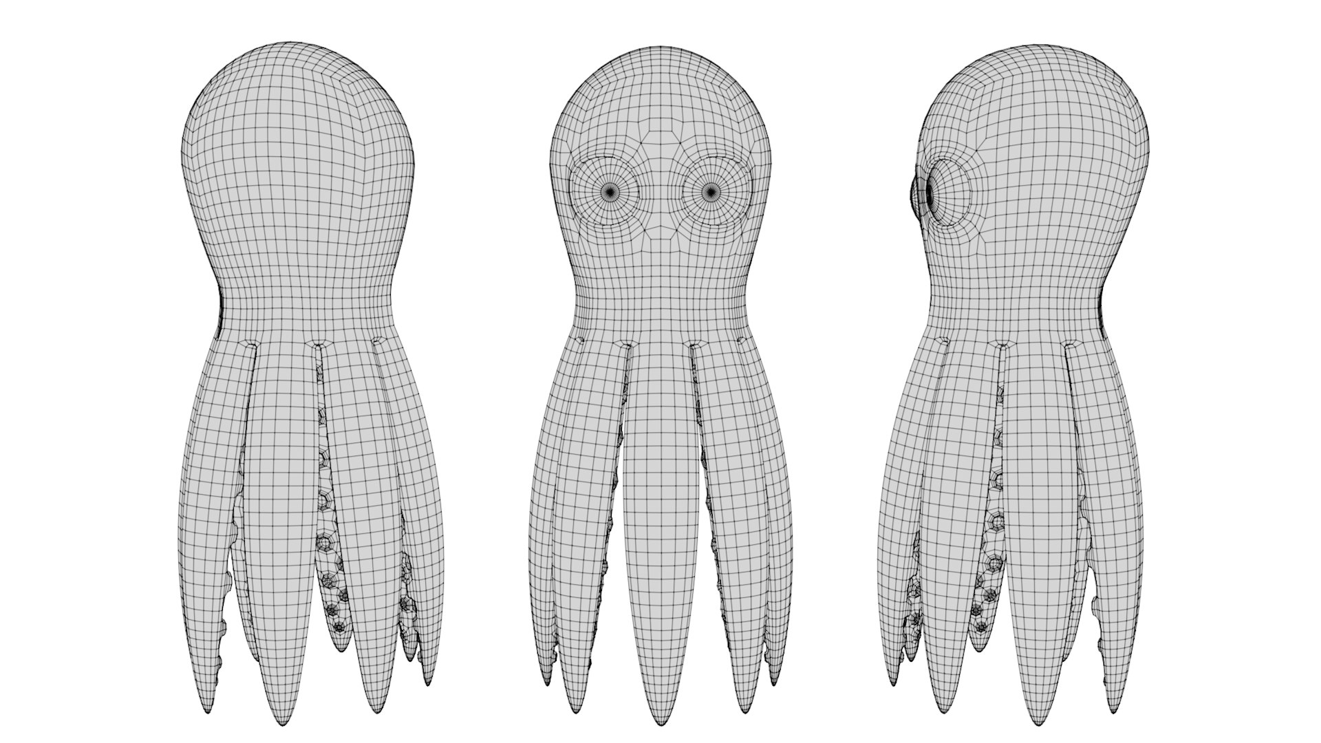 3D Model Rigged Cartoon Octopus - TurboSquid 2236196