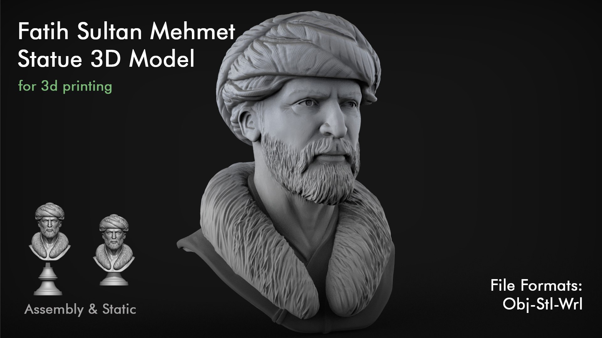 Fatih Sultan Mehmet Statue 3D print model 3D - TurboSquid 2165962