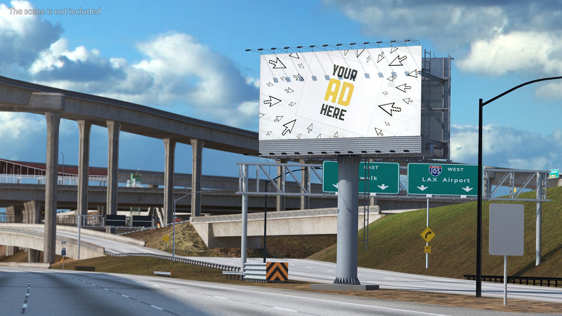 Double Street Billboard 3D Model - TurboSquid 2235621