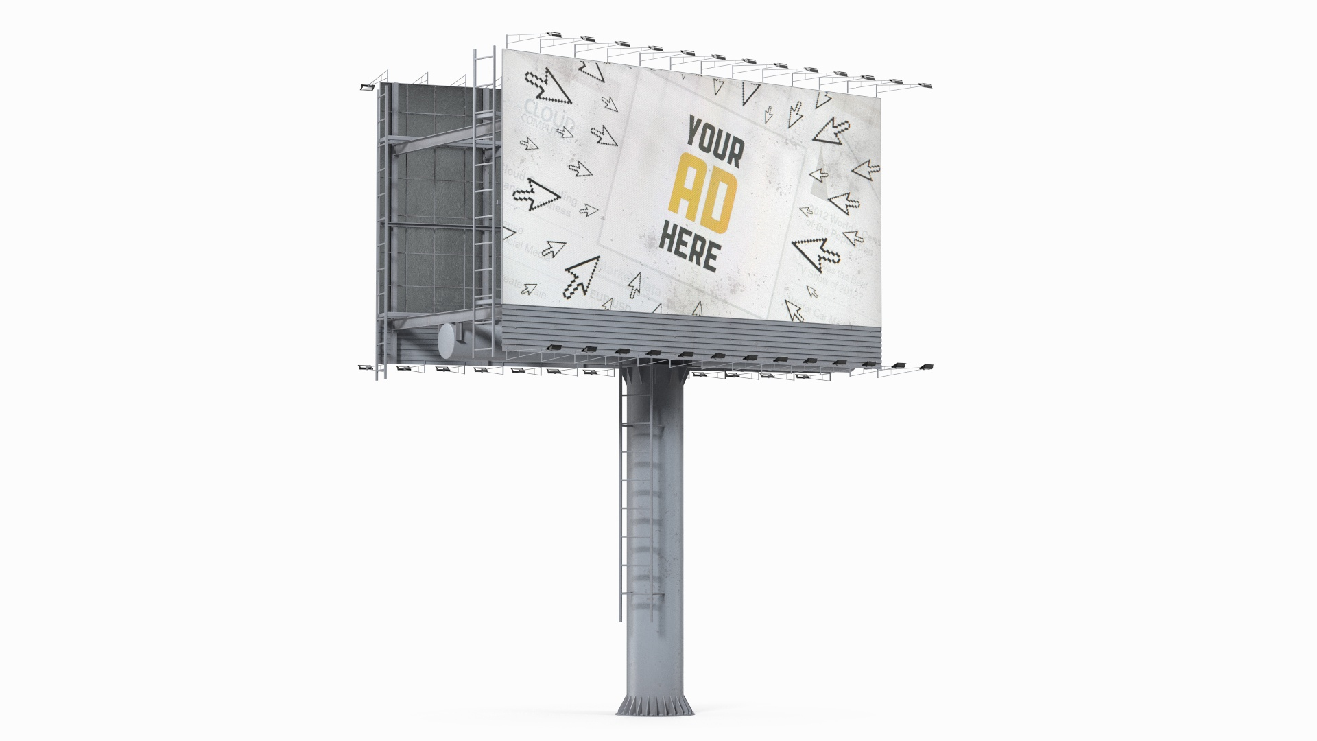 Double Street Billboard 3D Model - TurboSquid 2235621