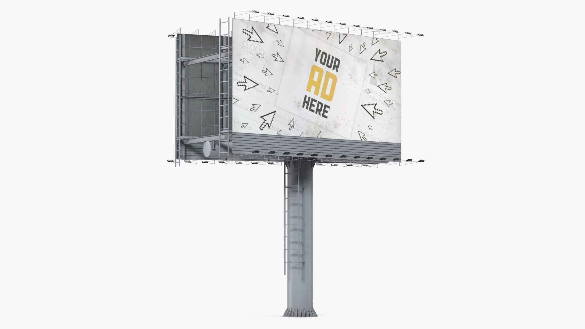 Double Street Billboard 3D Model - TurboSquid 2235621