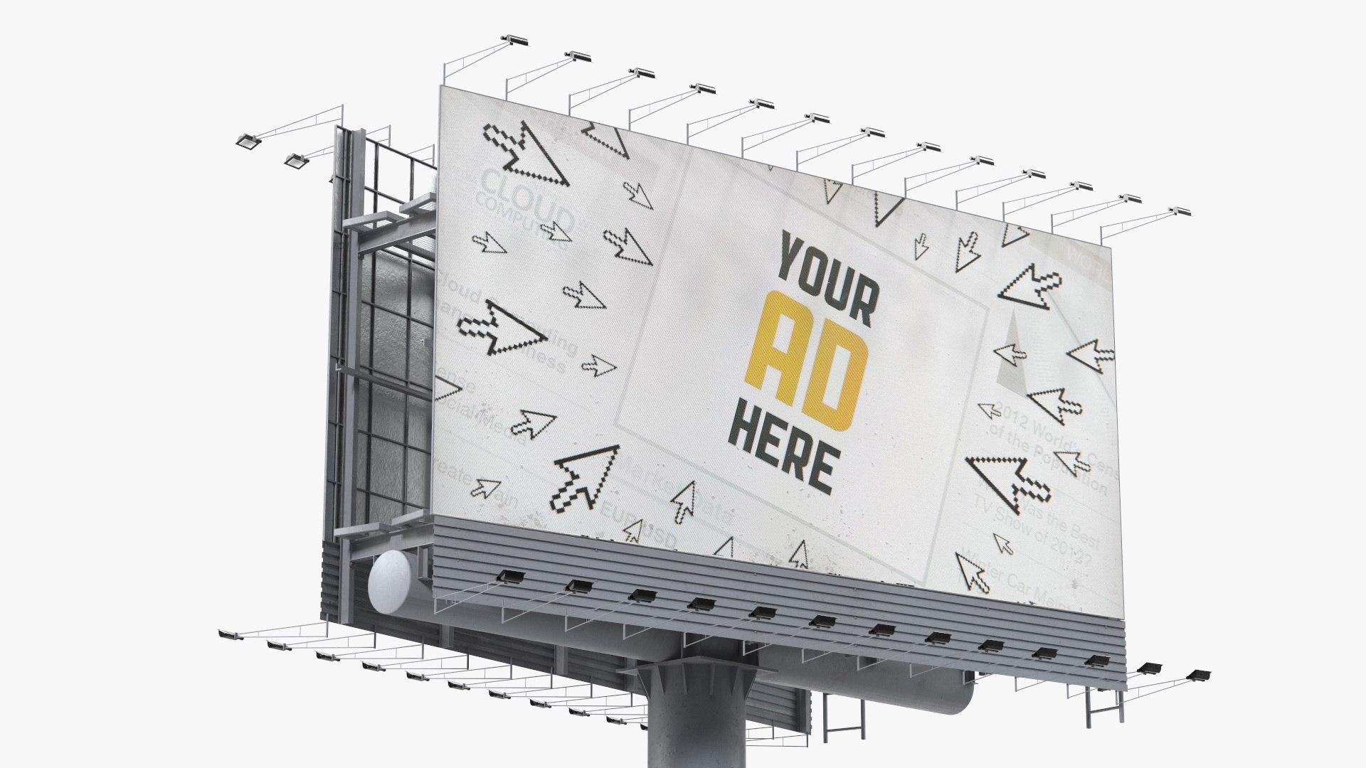 Double Street Billboard 3D Model - TurboSquid 2235621
