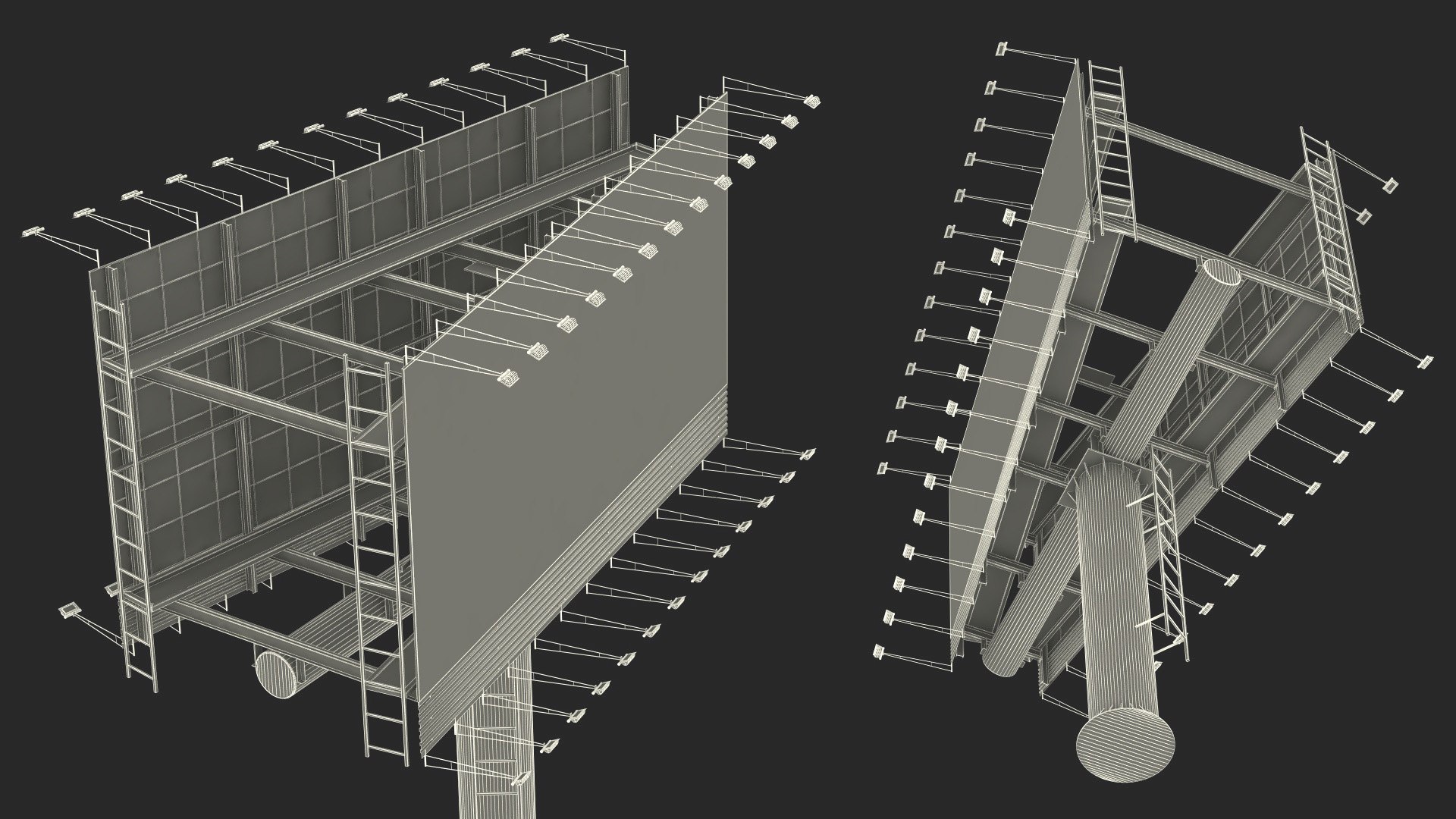 Double Street Billboard 3D Model - TurboSquid 2235621